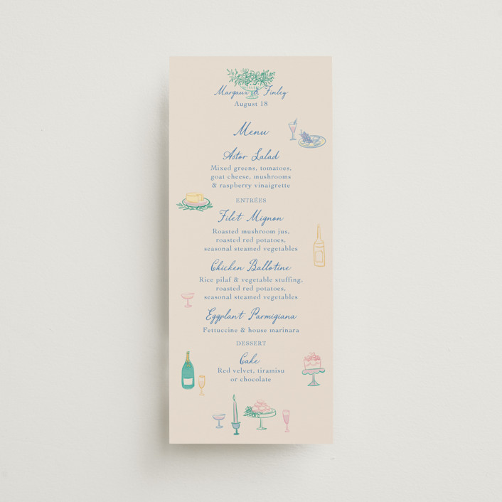 Dining Long Menus by Elly | Minted