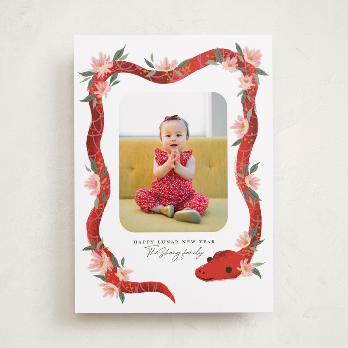 Little New Year Snake Lunar New Year Cards by Jackie Crawford | Minted