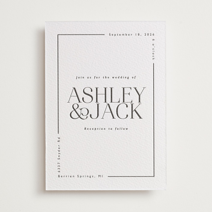 Wrapped in Love Letterpress Wedding Invitations by Caitlin Considine ...
