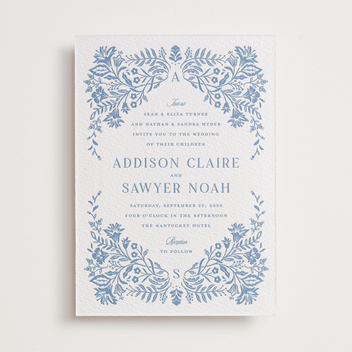 Sweet Garden Letterpress Wedding Invitations by Erin German | Minted