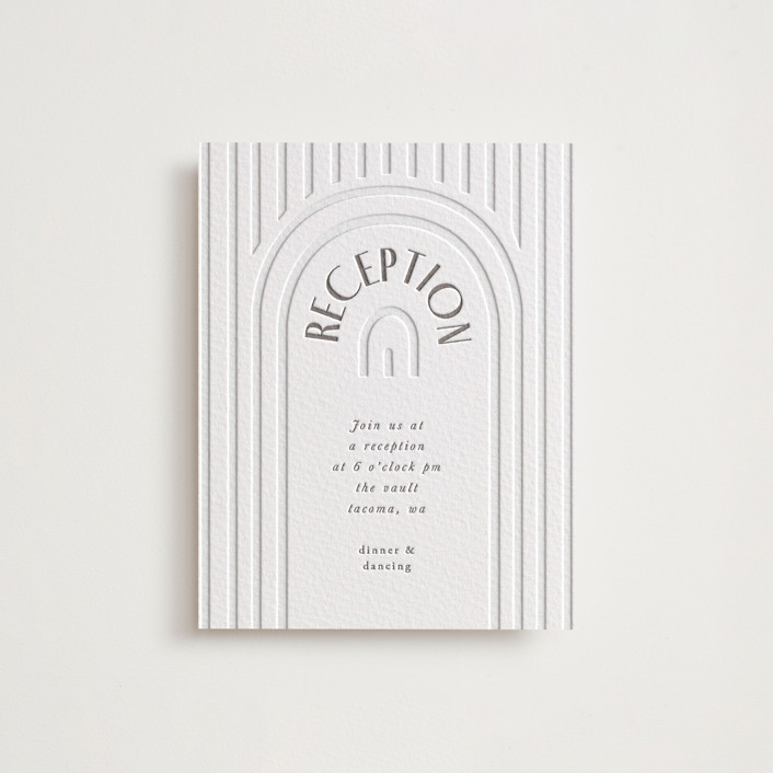 Hilo Letterpress Reception Cards by Itsy Belle Studio | Minted