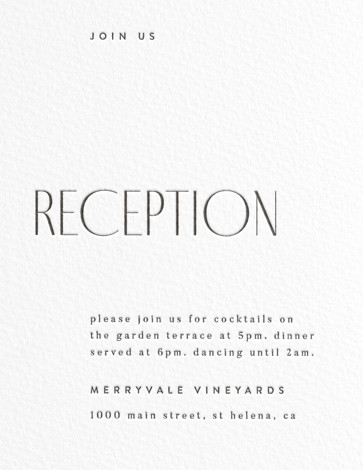 Layered Letterpress Reception Cards by Kelly Schmidt | Minted