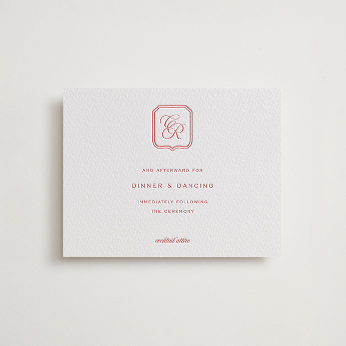 Bowery Letterpress Reception Cards by Megan Davis | Minted