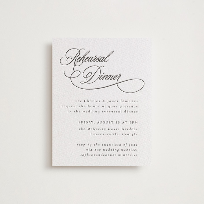 Us Letterpress Rehearsal Dinner Cards by Nicole Walsh | Minted