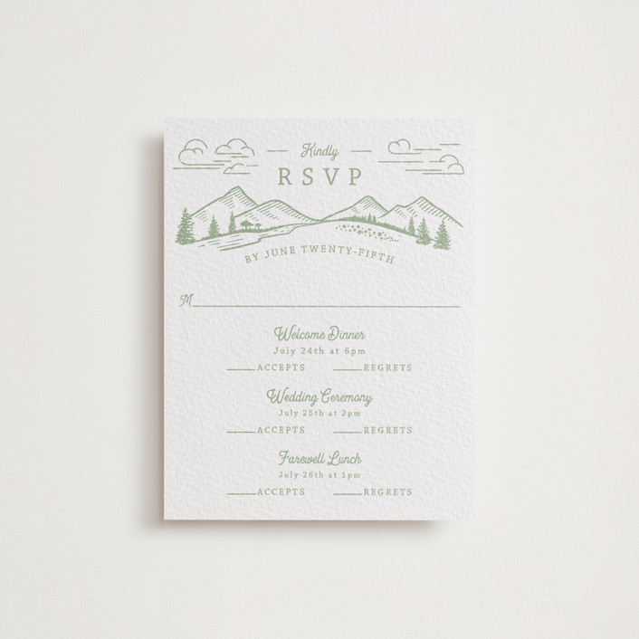 On The Horizon Letterpress Multi-Event RSVP Cards by Paper Sun Studio ...