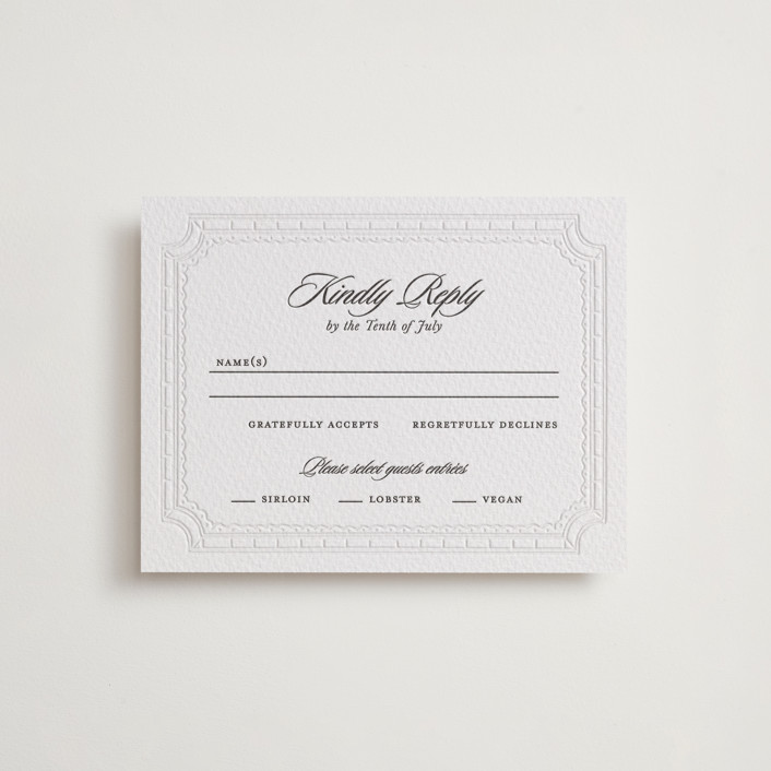 Sirmione Letterpress RSVP Cards by Pati Cascino | Minted