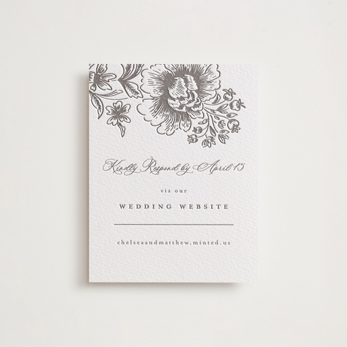 Wedding Press Letterpress RSVP Online Enclosure Cards by Chris Griffith ...