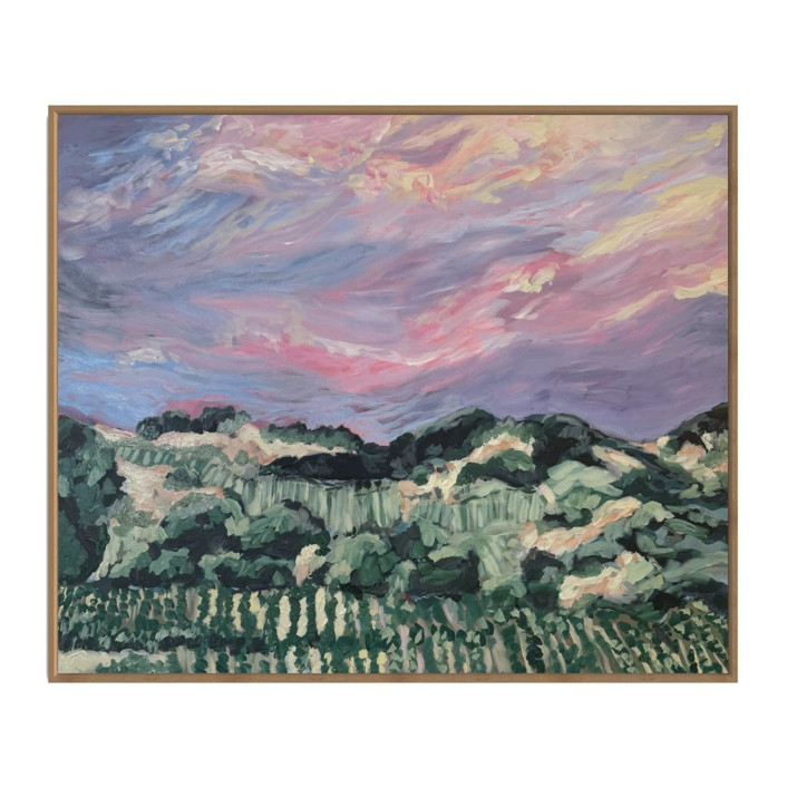 “Sunset Over Stags Leap” - Framed 30x24 Original Painting by Sarah ...