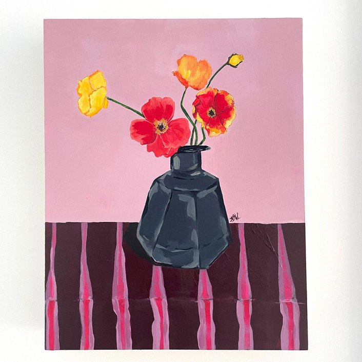 Obsidian Vase Original Painting by Nicole Simms | Minted