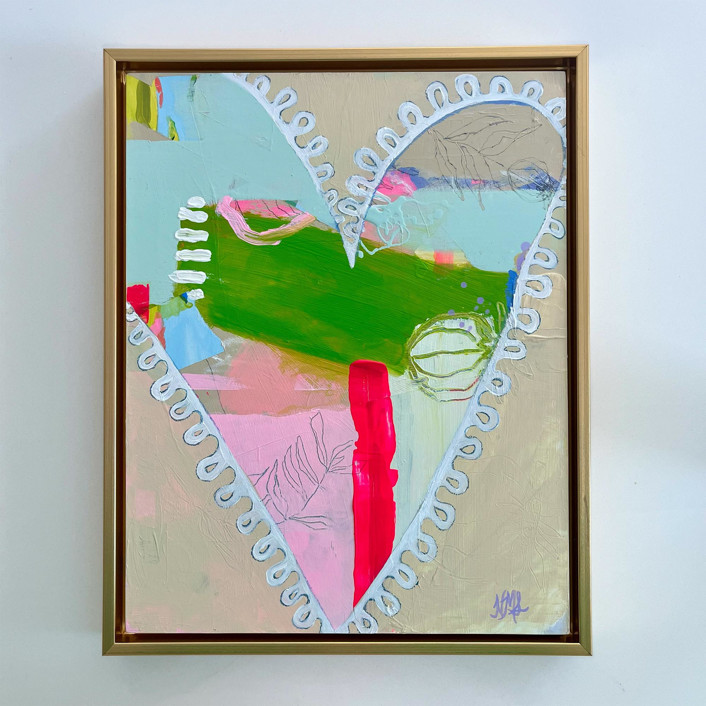Seed Pod Heart Original Mixed Media by Nicole Simms | Minted