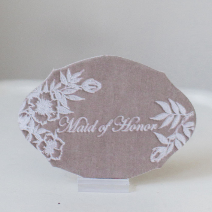 Maid Of Honor Oval Card Bridesmaid gifts by Velvet Raptor | Minted