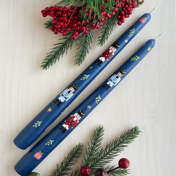 Set of Two Nutcracker Christmas Taper Candles Candles & Holders by ...