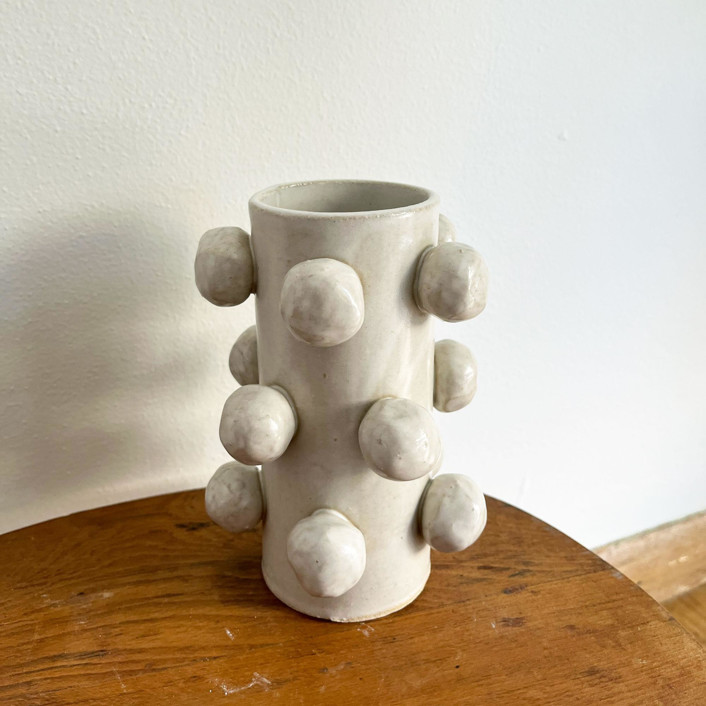 White Bobble Vase Decorative Object by Sidney Field | Minted