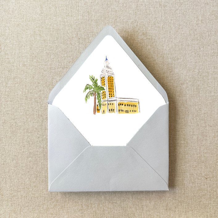 Downtown Miami Florida Watercolor Euroflap Envelope Liner | Set of 10 ...