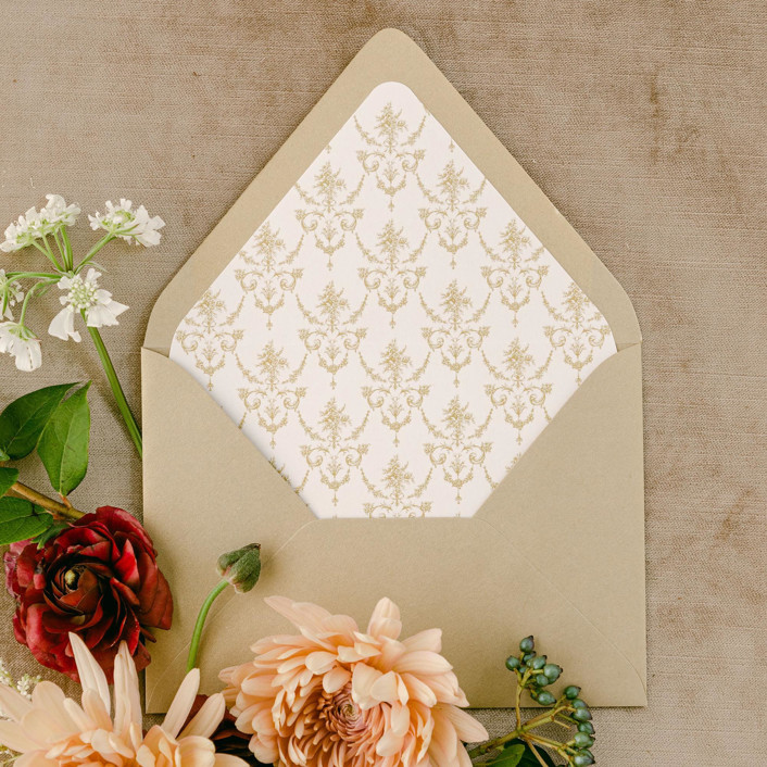 Regency Envelope Liners | Rococo Floral Pattern (10 Pack) Envelope ...
