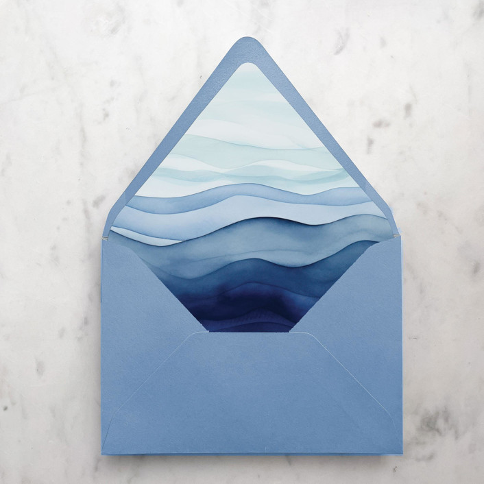 A7 Envelope Liners Ocean Waves Beach (set of 10) Envelope Liners by ...