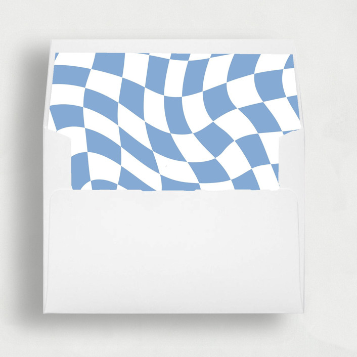 Blue & White Checkered Liner | Set of 25 Square Envelope Liners ...