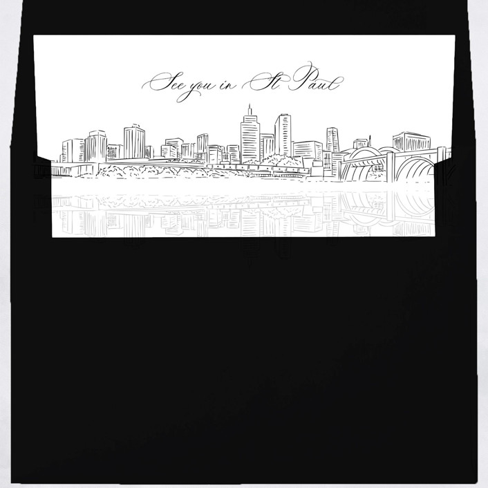 St. Paul Minnesota Skyline Envelope Liner with custom text/saying | Set ...