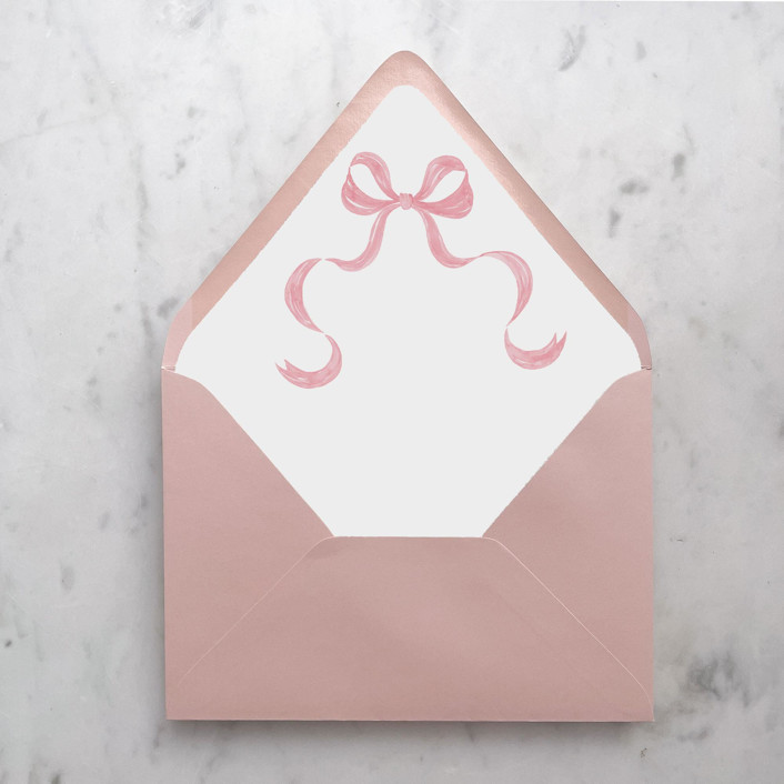 A7 Envelope Liners Pink Bow Watercolor (set of 10) Envelope Liners by ...