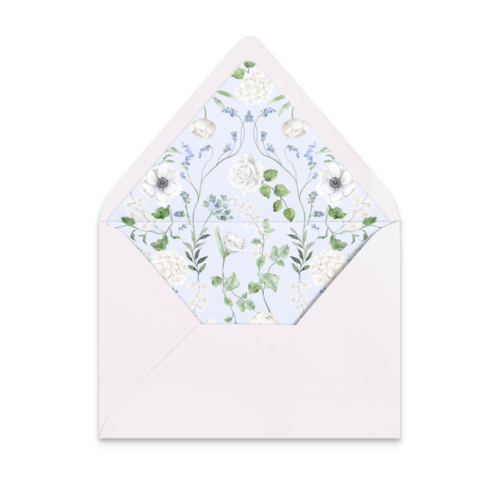 Blue and White Chinoiserie Vine Envelope Liner | Set of 25 Envelope ...