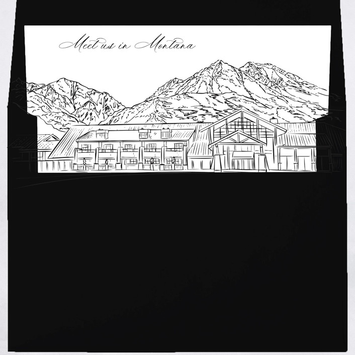 Montana Skyline Envelope Liner with custom text/saying | Set of 10 ...