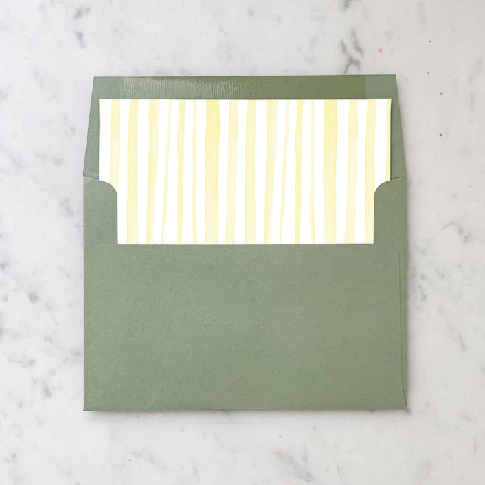 A7 Envelope Liners Yellow Watercolor Stripes Square Flap (set of 10 ...