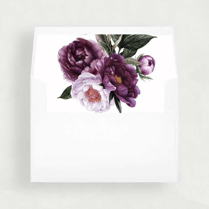 Deep Purple Floral Liner | Set of 25 Envelope Liners Envelope Liners by ...