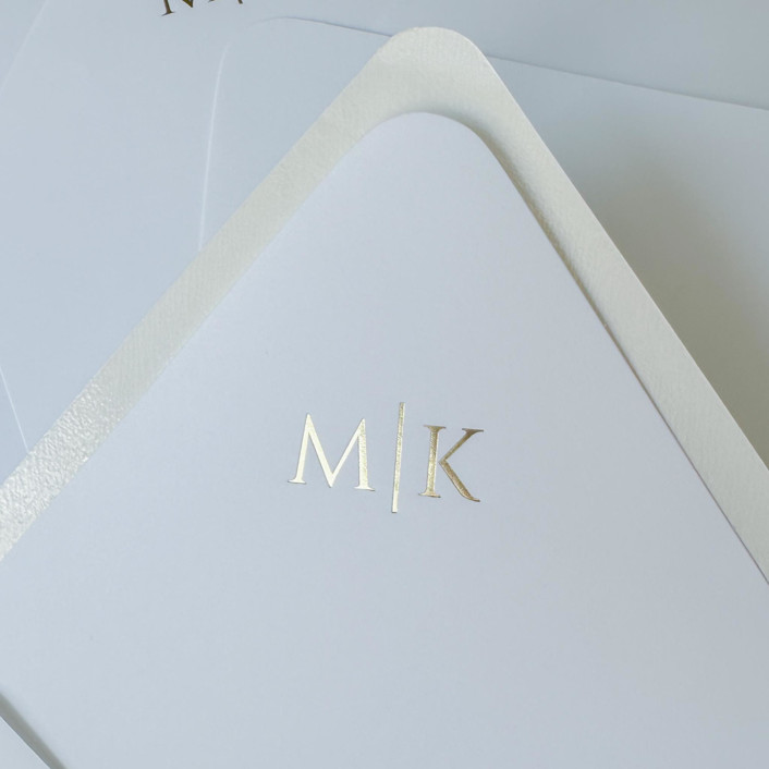 Custom gold foil initials envelope liners (white) | Set of 50 Envelope ...
