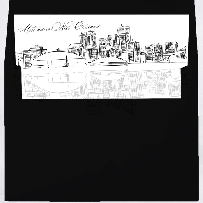 New Orleans Skyline Envelope Liner with custom text/saying | Set of 10 ...