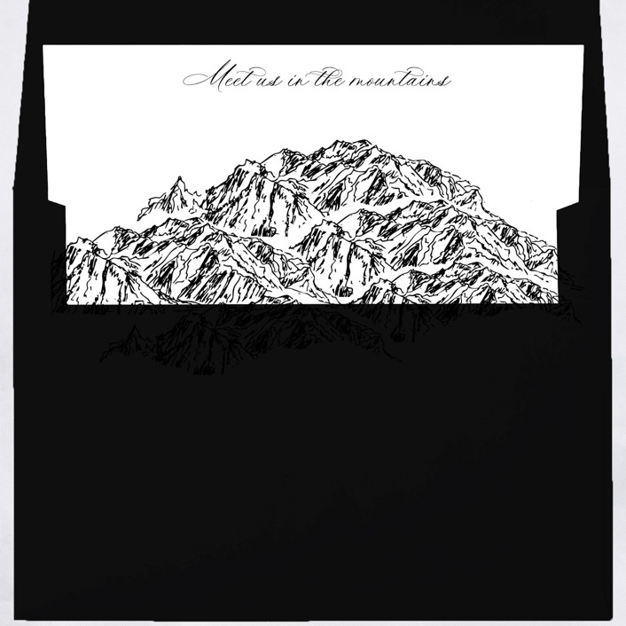 Mountain Skyline Landscape Envelope Liner with custom text/saying | Set ...