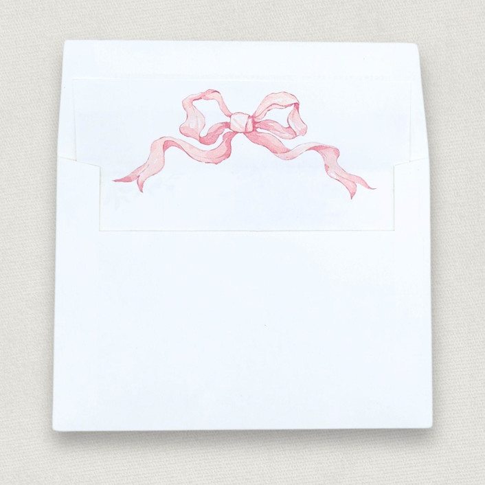 A7 Coquette Pink Bow Envelope Liners (Set of 10) Envelope Liners by ...