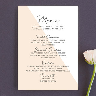 Modern Color Block Menus by Kerry Doyle | Minted