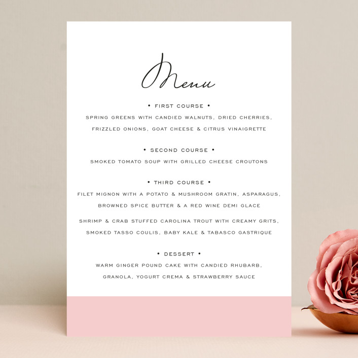 Romantic Frame Menus by SimpleTe Design | Minted