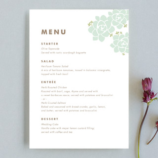 Sunday Succulent Menus by Carolyn MacLaren | Minted