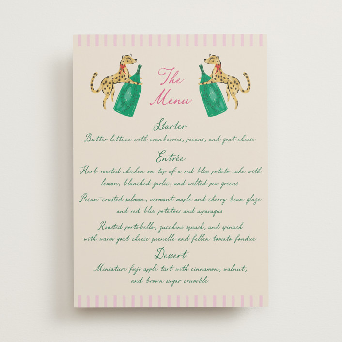 Whimsical Hand Illustrated Crest Menus by Jackie Crawford | Minted