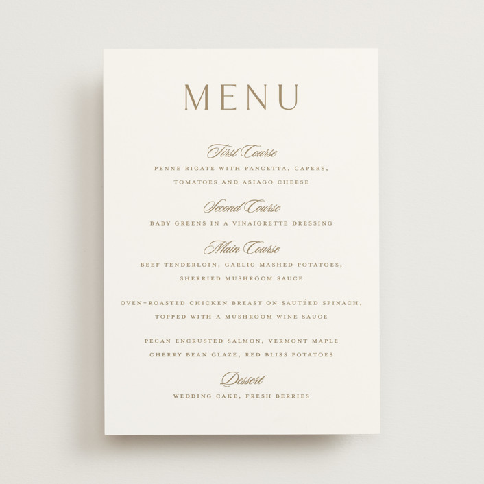 Classic decorum Menus by Stacey Meacham | Minted