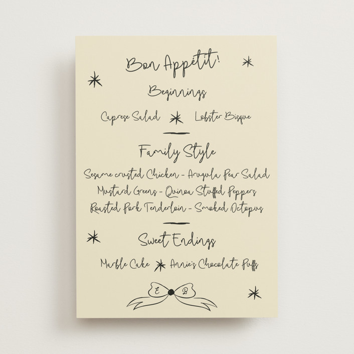Modern Love Menus by Helena Vitto | Minted