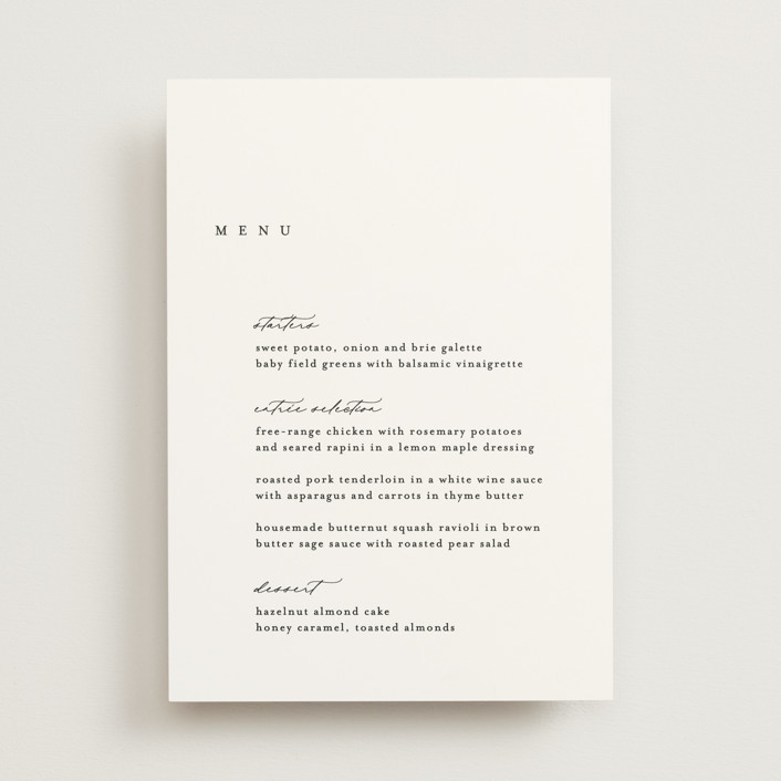 SoHo Menus by Kelly Schmidt | Minted