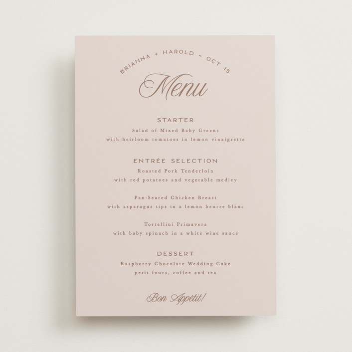 Arching Type Menus by Hooray Creative | Minted