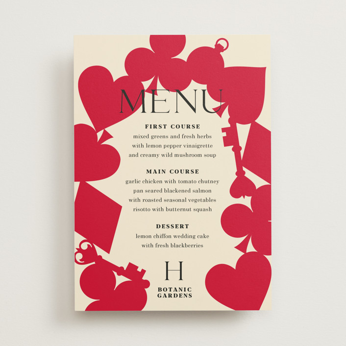 Pair of Hearts from Disney's Alice In Wonderland Menus by Baumbirdy ...