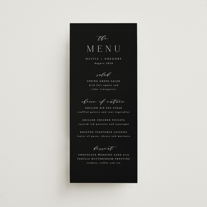 Classy Type Menus by Hooray Creative | Minted