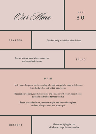 Modern Squares Menus by FRANI | Minted