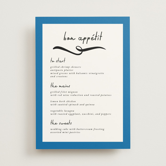 Swirl Frame Menus by mo kelley | Minted