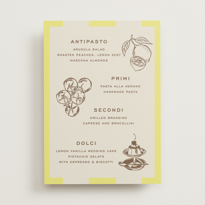 Campania Menus by Megan Davis | Minted