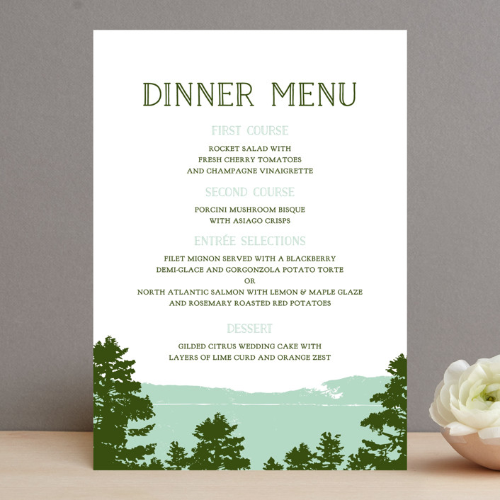 Mountain View Menus by Ariel Rutland | Minted
