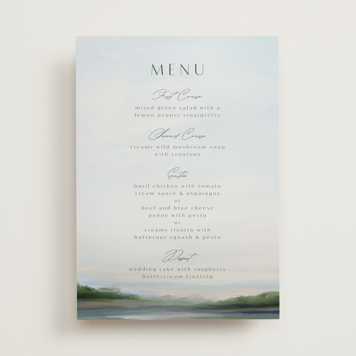 Calm Water Menus by Nicole Walsh | Minted