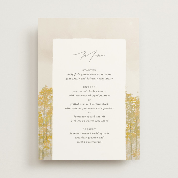 Aspen Menus by Robert and Stella | Minted