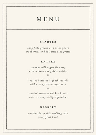 Hansen Menus by Stephanie Hawkes | Minted
