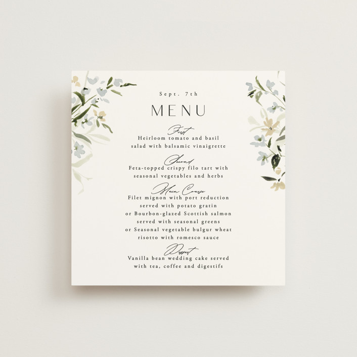 Fleur Menus by Everett Paper Goods | Minted