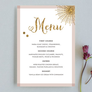 Holiday Bling Menus by Carrie ONeal | Minted